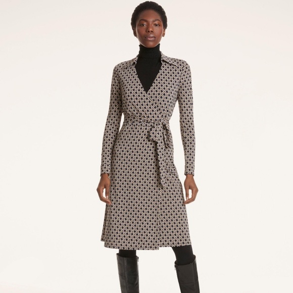 Brooks Brothers | Dresses | Brooks Brothers Caning Print Wrap Dress In ...
